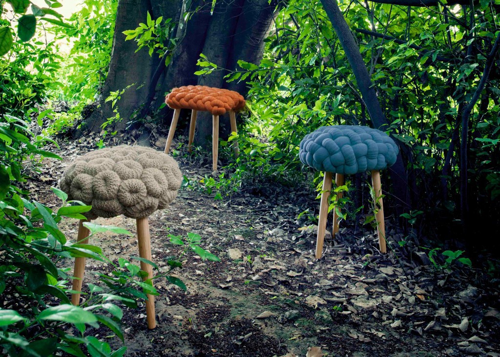 Knitted stools – Bonaldo Montréal